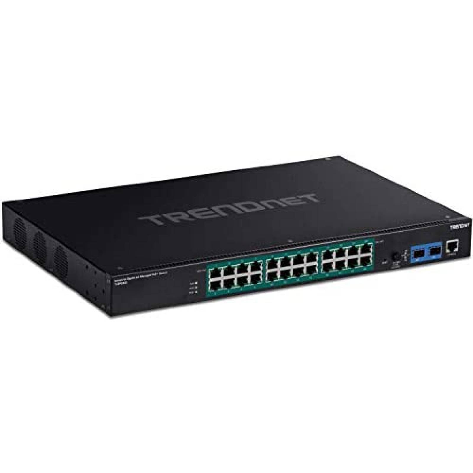 Switch TRENDnet 26 Puertos VLAN 685W Industrial -Negro