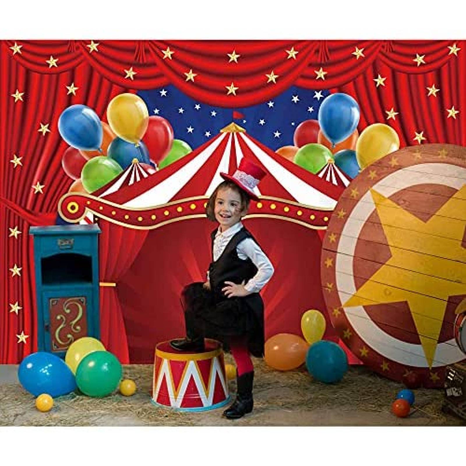 Fondo para fotografia Negeek Circo 7x5FT -Colorido