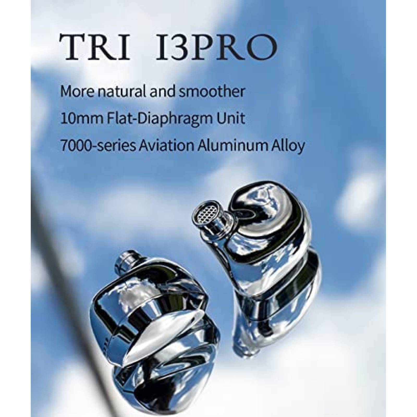Auriculares EZ EAR TRI I3 Pro de Aluminio Jack 3.5mm -Plata