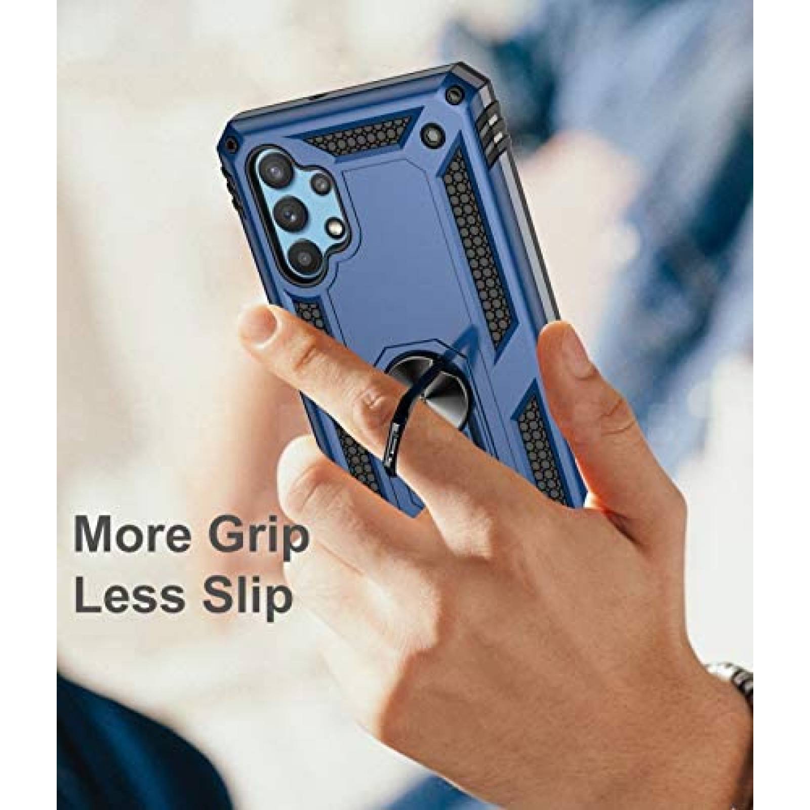 Funda Galaxy A32 Aliruke con protector de vidrio -Azul