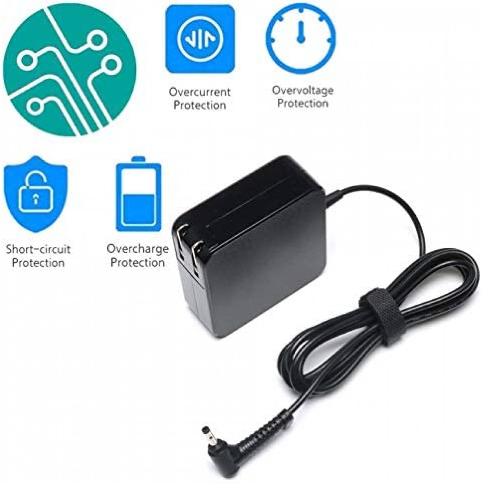 Cargador Universal EBKK para Lenovo IdeaPad 45W -Negro