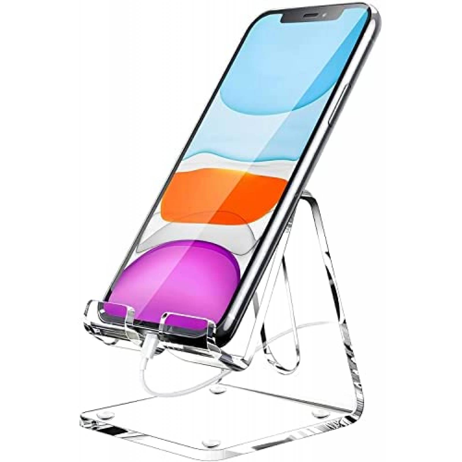 Soporte de celular Crpich de acrilico -Transparente