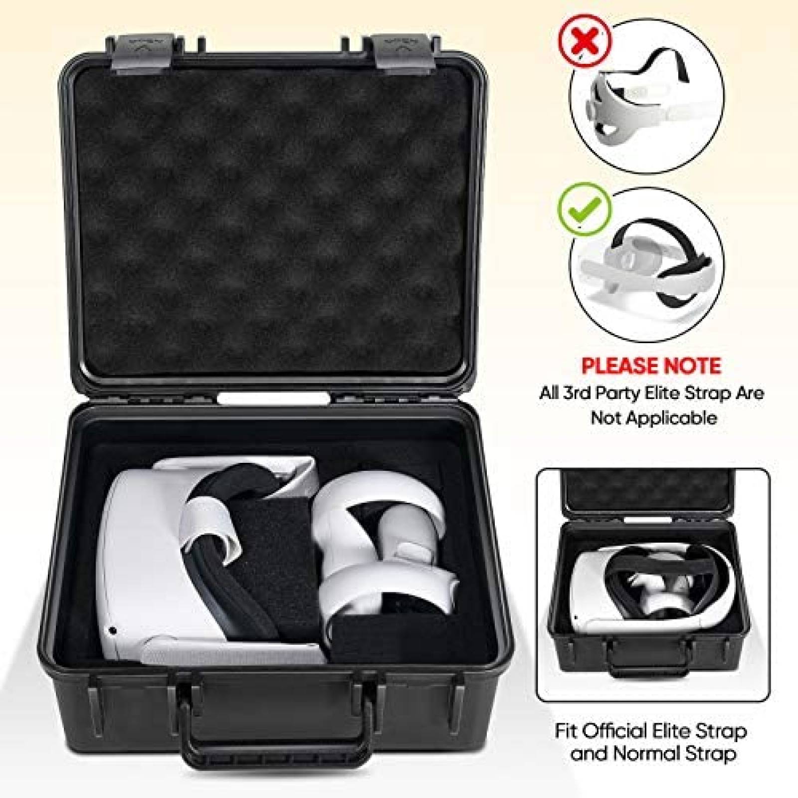 Estuche SARLAR Rigido Para Oculus Quest 2 y Accesorios-Negro