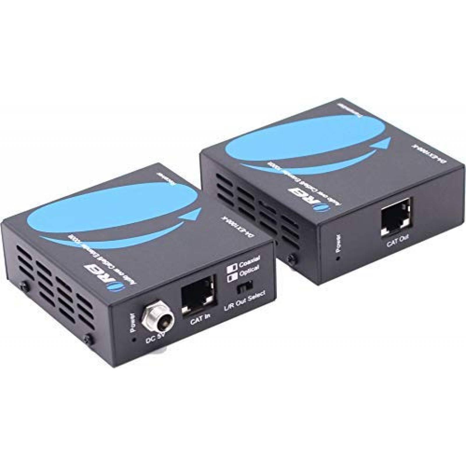 Extensor de audio OREI sobre Cat5e/6 hasta 1000 pies -Negro