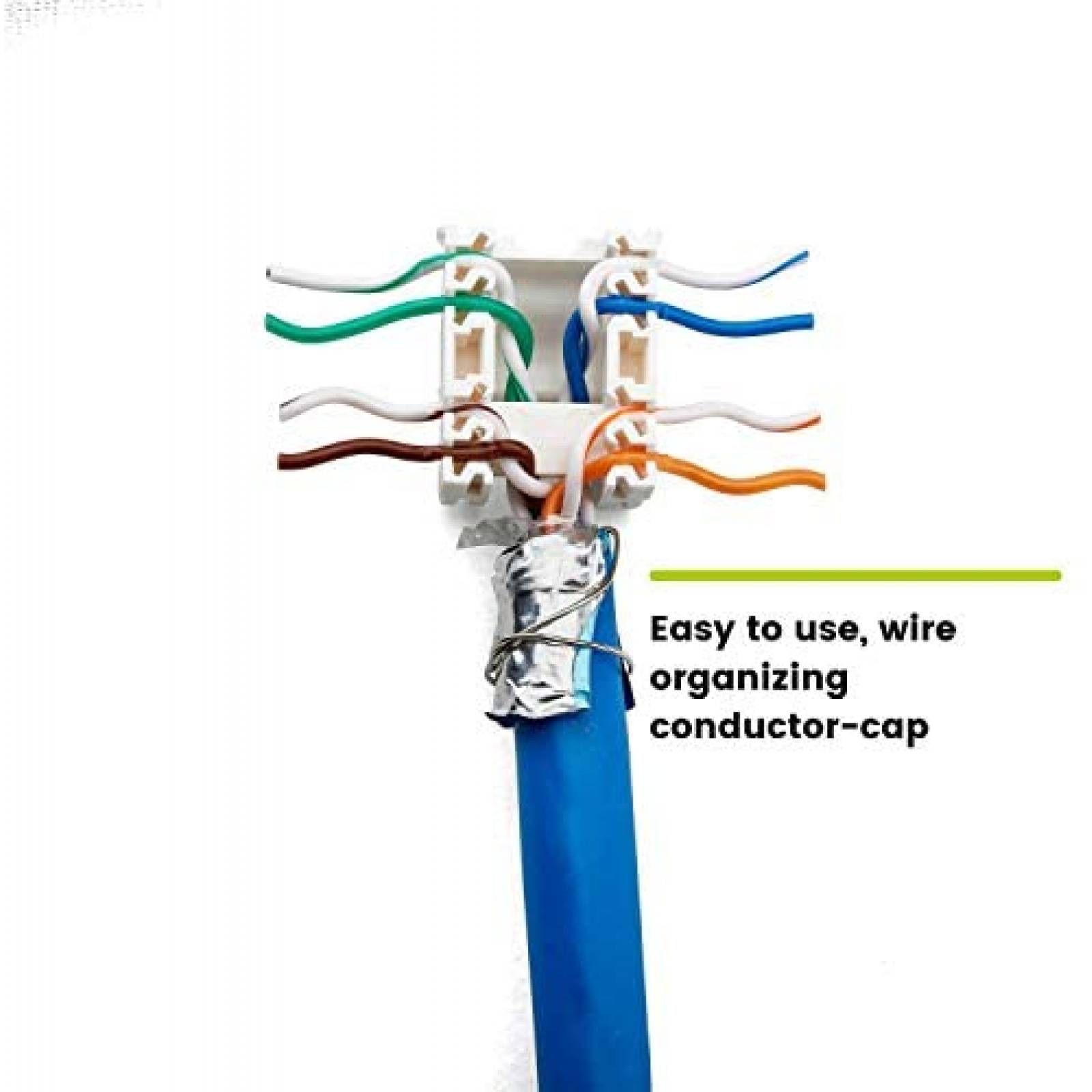 Adaptador TRUE CABLE para Cable RJ45 Cat6 2 Pzs -Plata