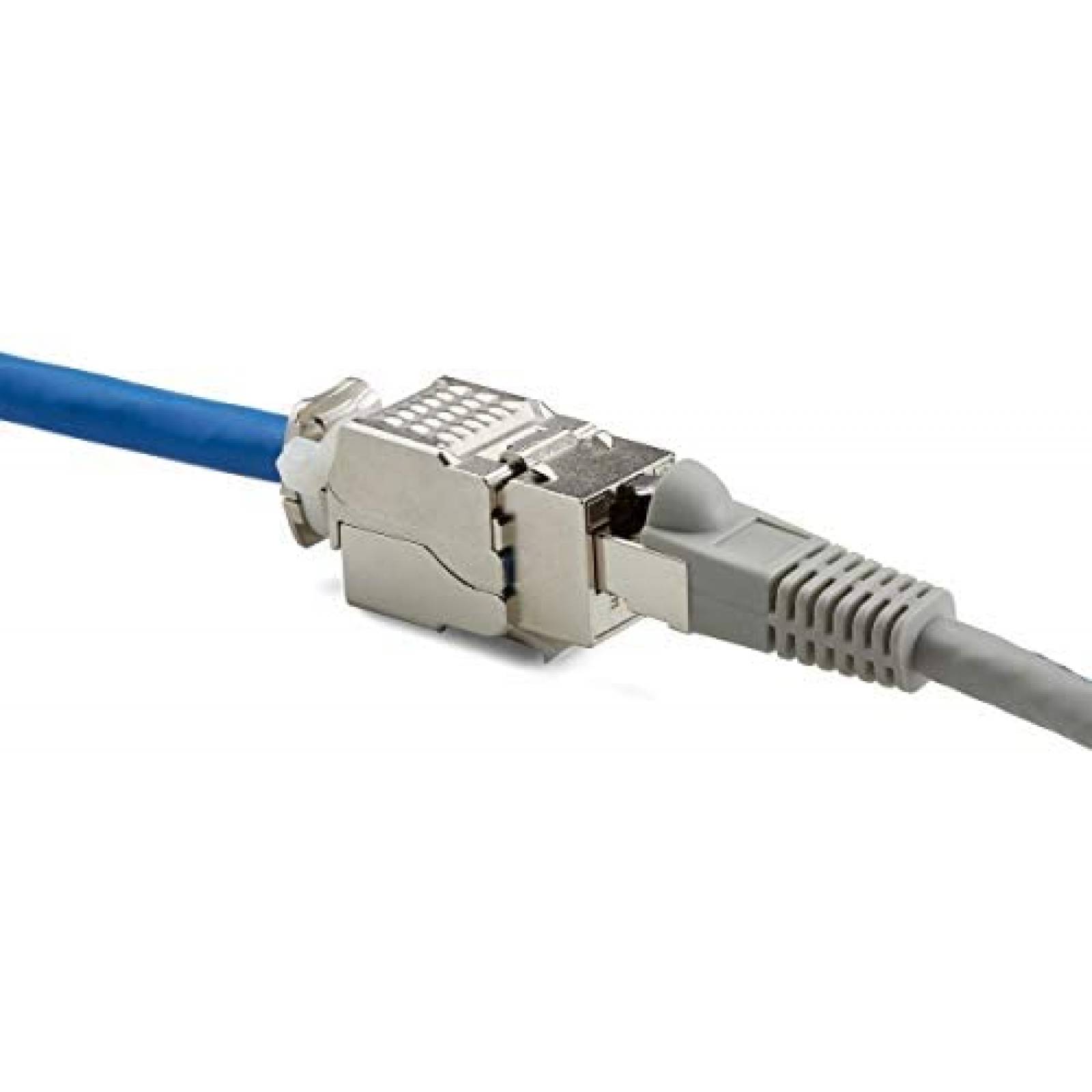 Adaptador TRUE CABLE para Cable RJ45 Cat6 2 Pzs -Plata