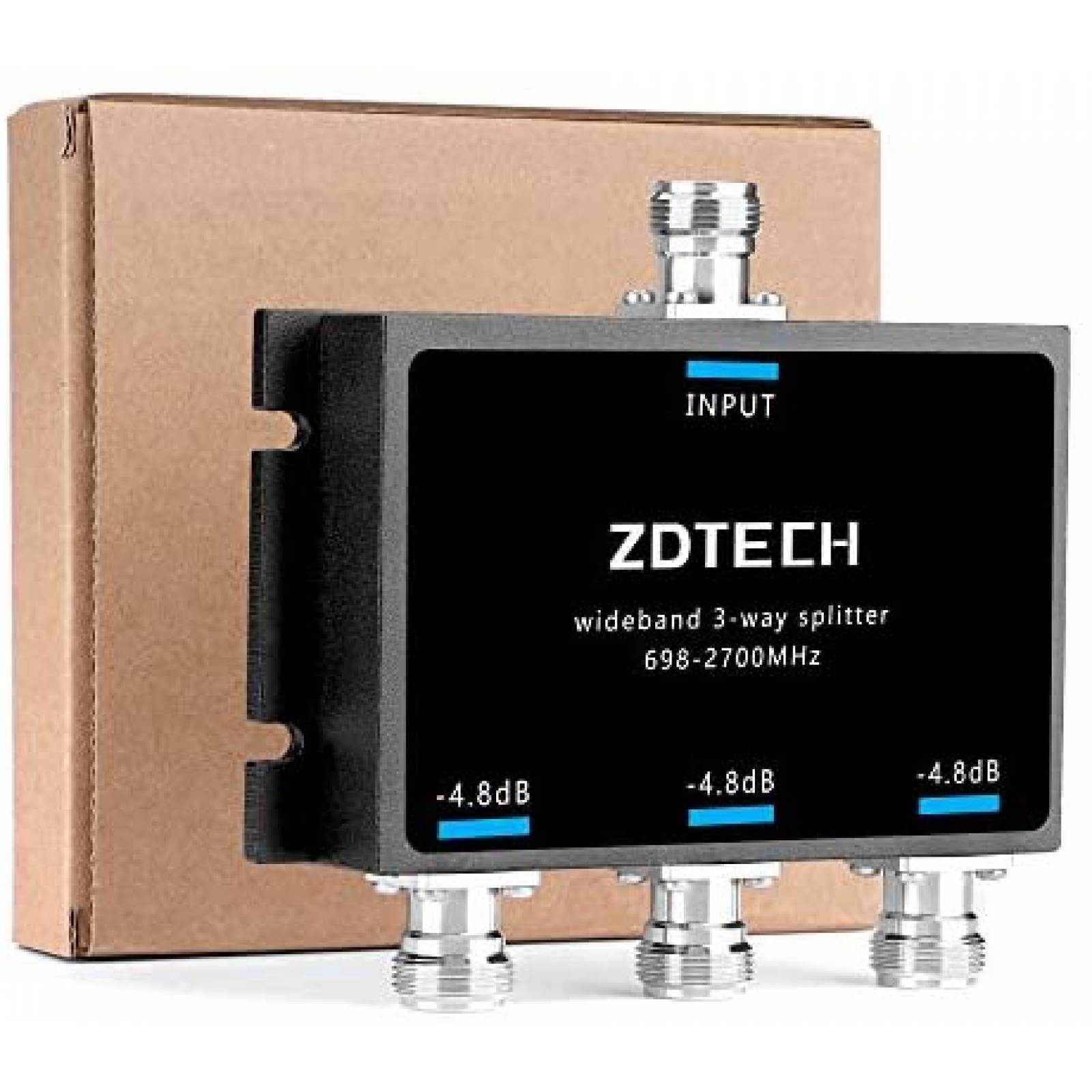 Splitter de 3 vias ZDTECH 50 Ohm conexion N-hembra -Negro