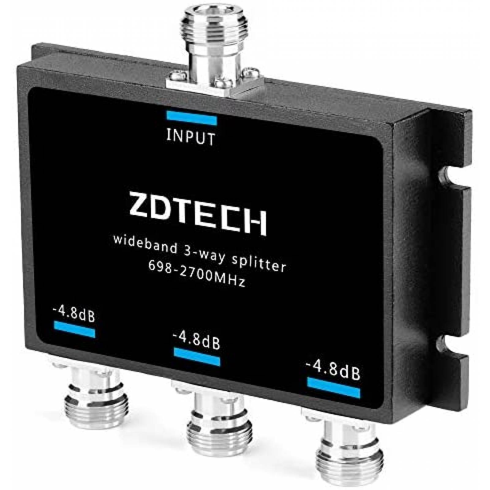Splitter de 3 vias ZDTECH 50 Ohm conexion N-hembra -Negro