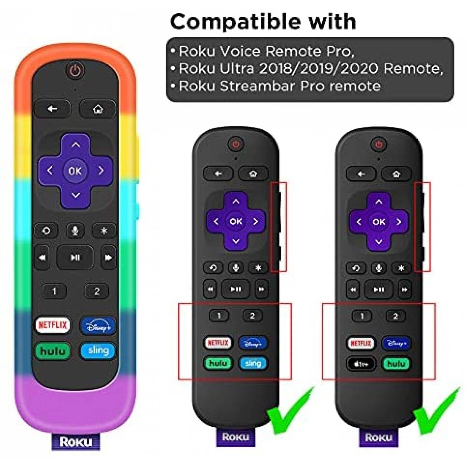 Funda de Silicon Hydream para Control de Roku TV 3 Pzs