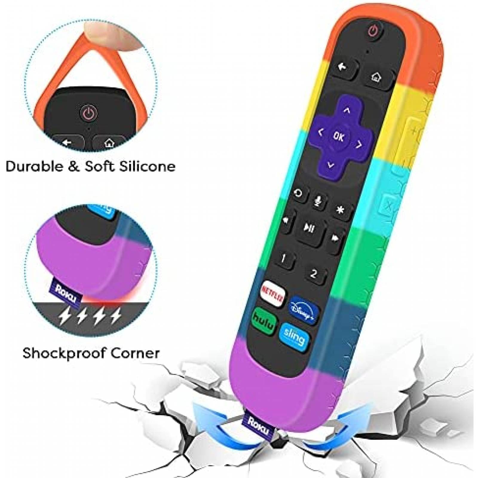 Funda de Silicon Hydream para Control de Roku TV 3 Pzs