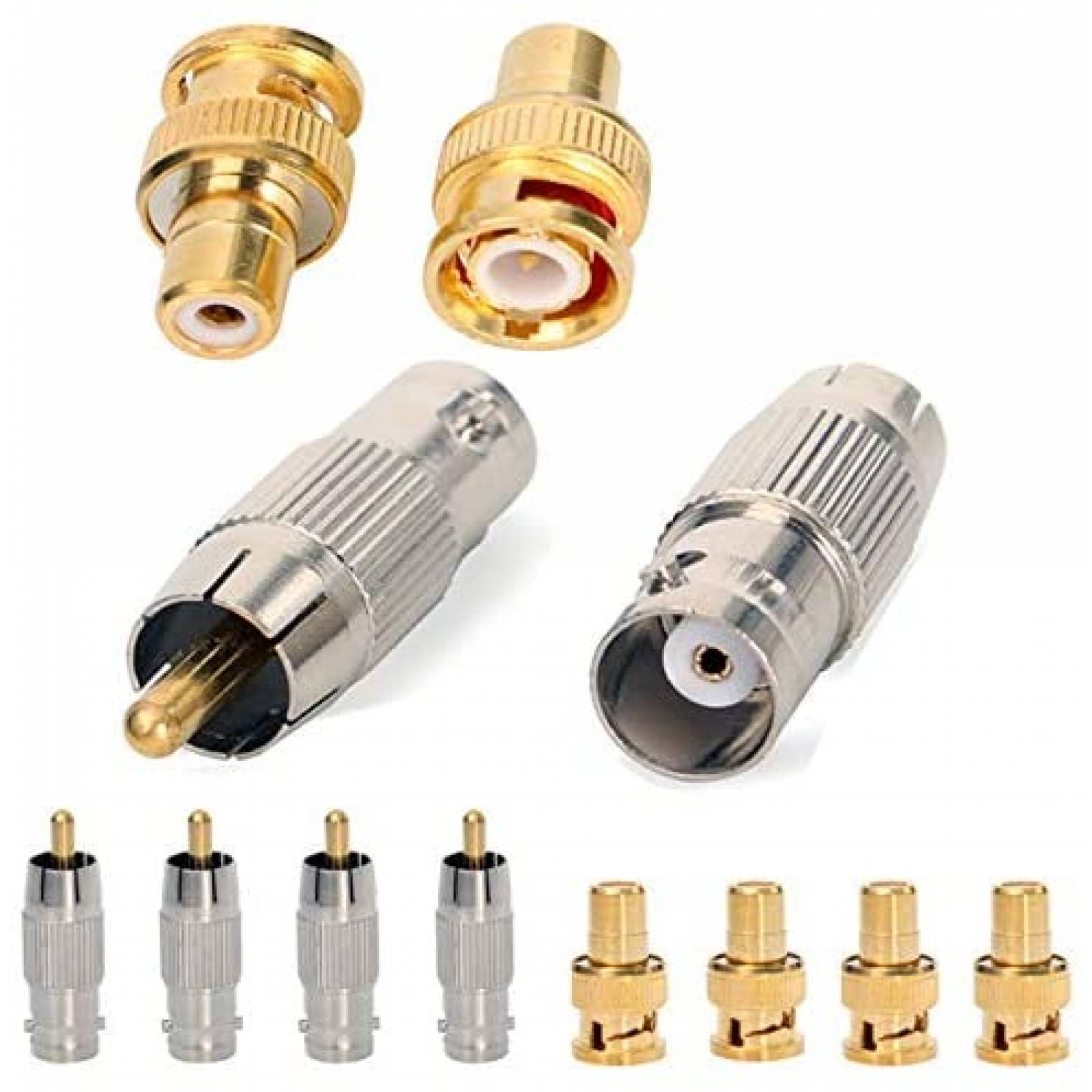 Adaptadores para Cable LBTOEM 8pzas Coaxial BNC a RCA