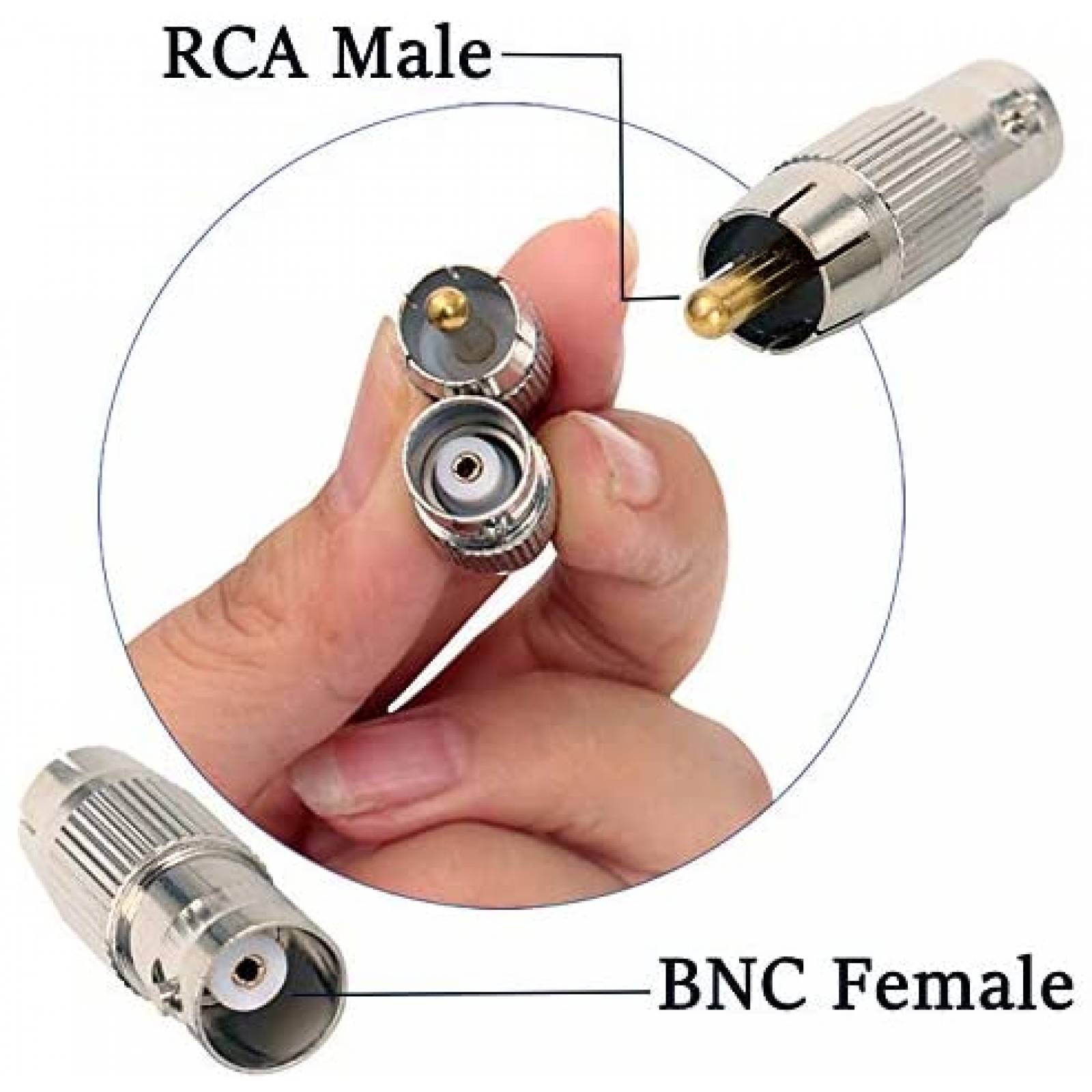 Adaptadores para Cable LBTOEM 8pzas Coaxial BNC a RCA