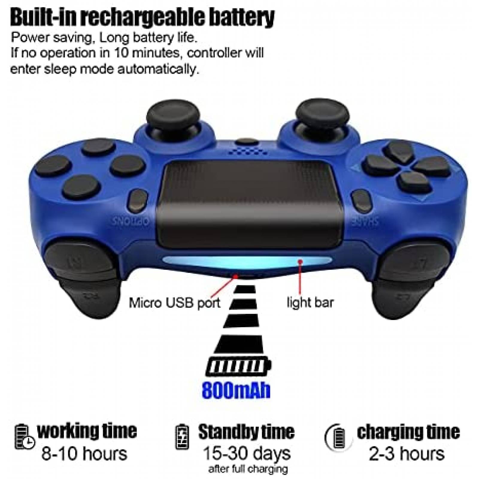 Control Inalambrico Ceozon 2pzas para PlayStation 4 -Negro