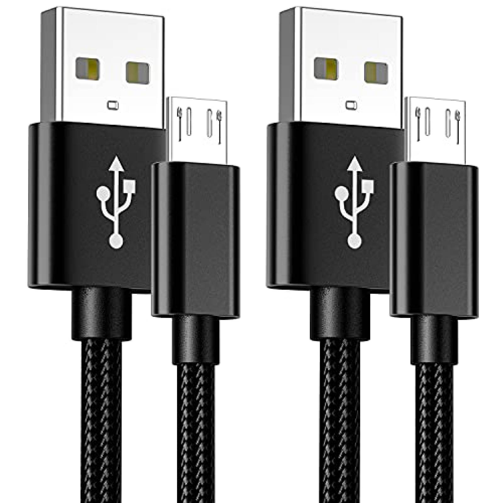 Cable GLNoblecable USB a Micro USB 10 Pies 2 Pzs -Negro
