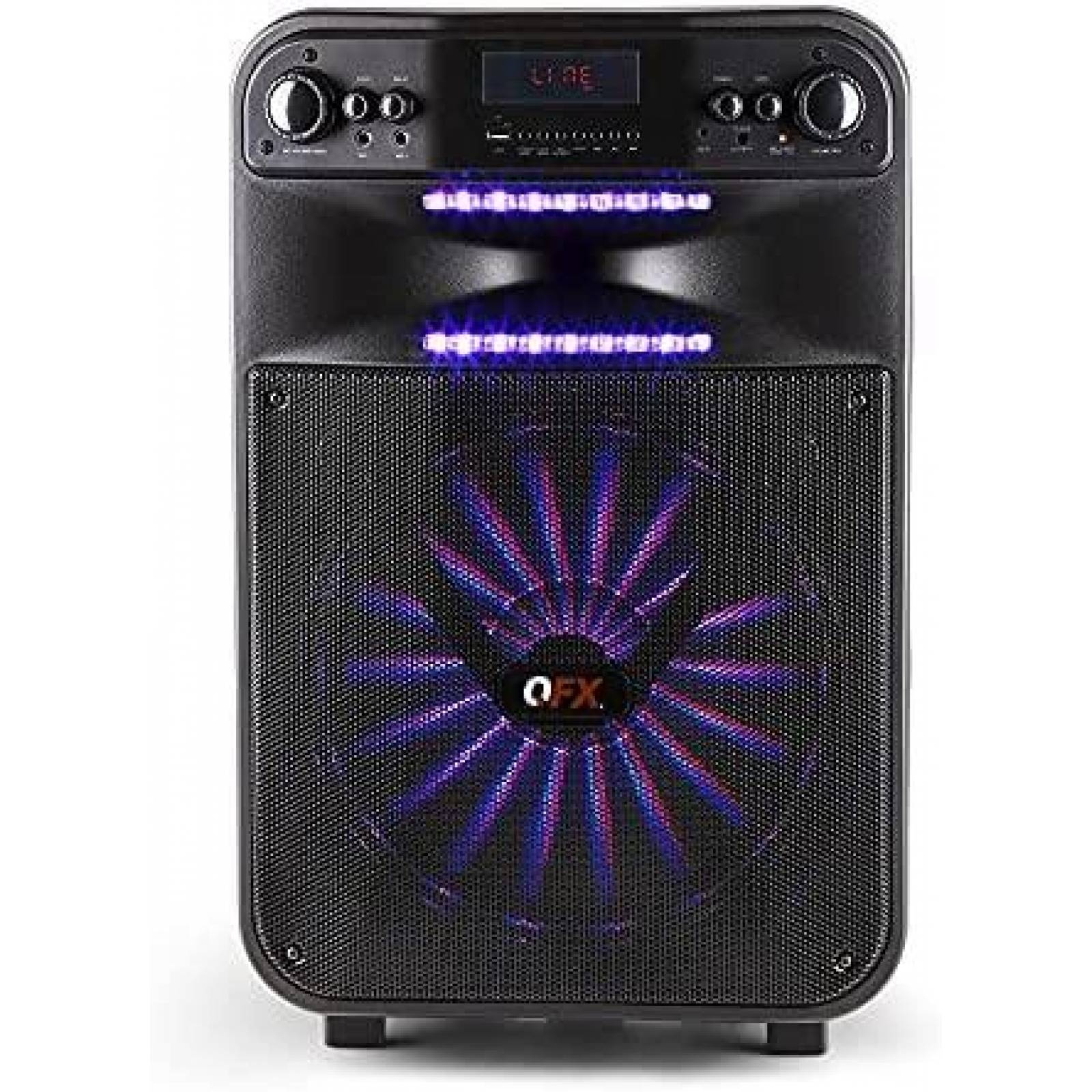 Bocina QFX PBX-115 15" Recargable Bluetooth -Negro