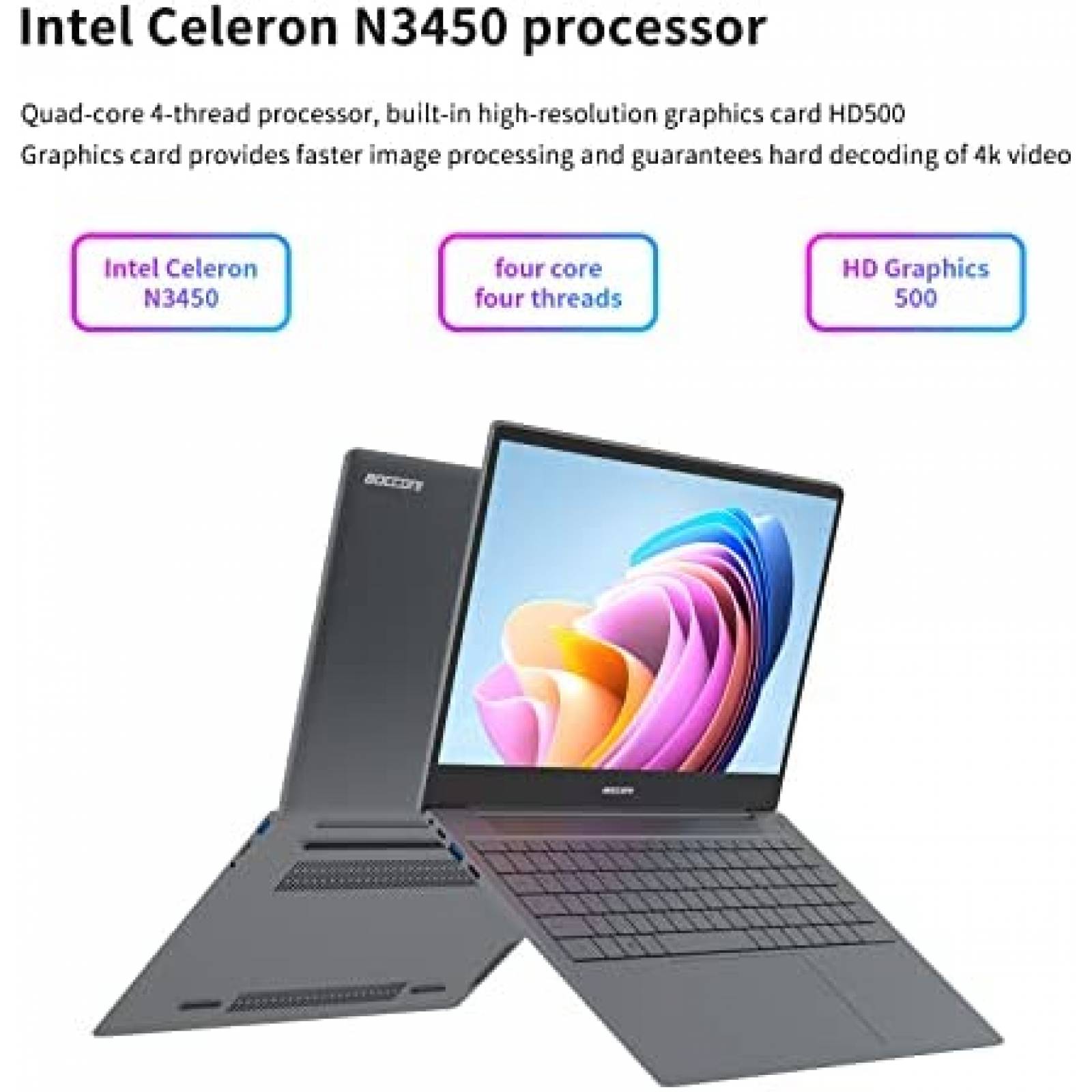Laptop WAKST Celeron N3450 15.6'' 6GB RAM 128GB SSD W11