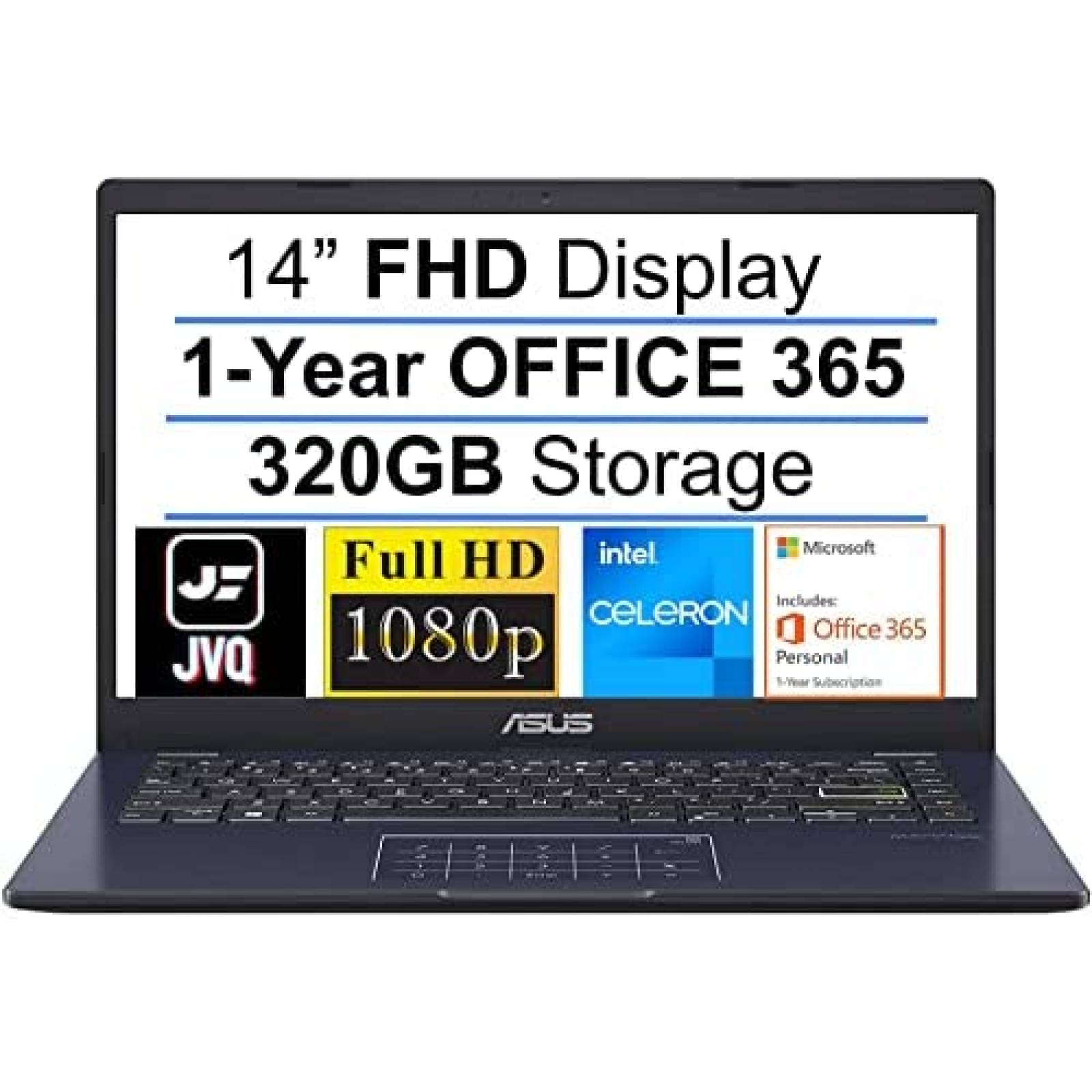 Laptop Asus Vivobook L410 14'' Intel N4020 4GB 320GB -Negro