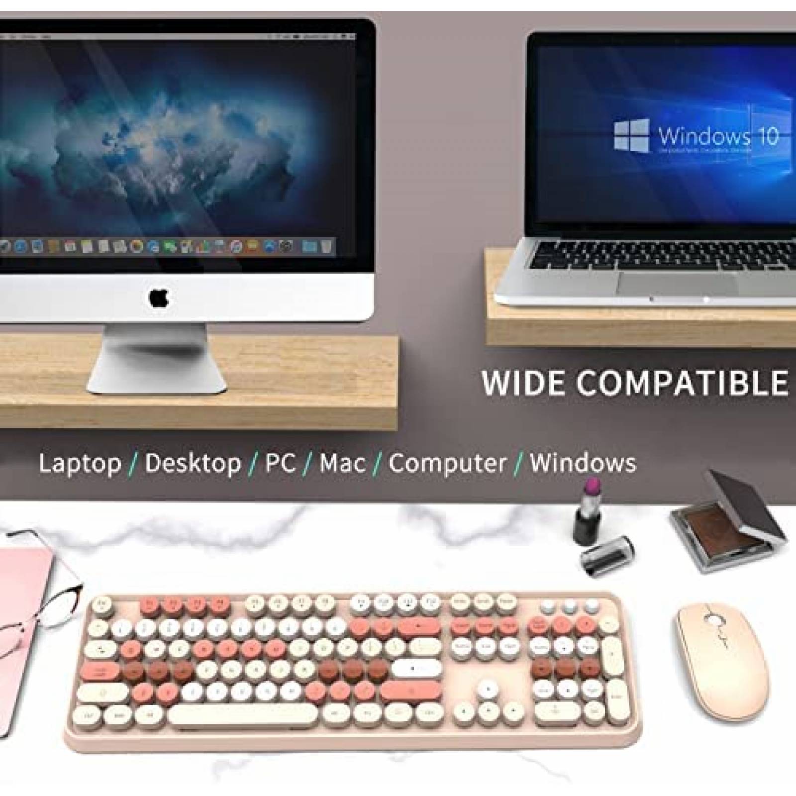 Teclado+Mouse Letton Inalambrico con Multicompatibilidad