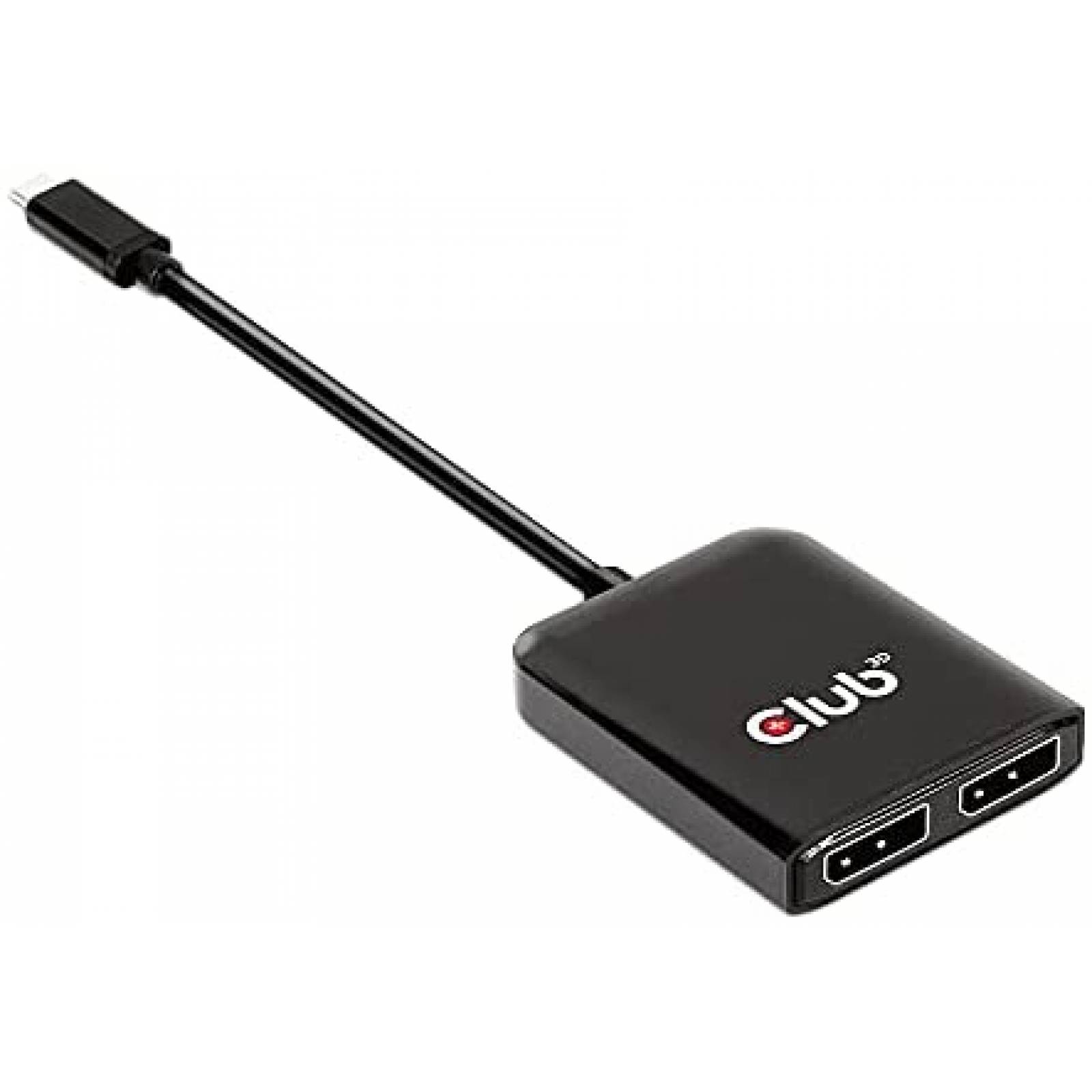 Adaptador USB Club 3D 3D 2 puertos Tipo C 60Hz 4K -Negro
