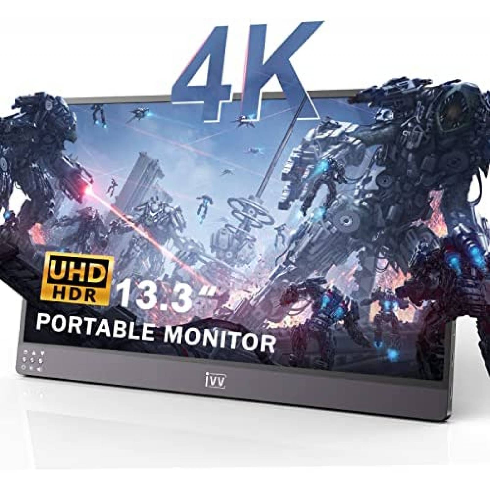 Monitor IVV Portátil 13.3'' 4K UHD 2160p USB C 100% sRGB