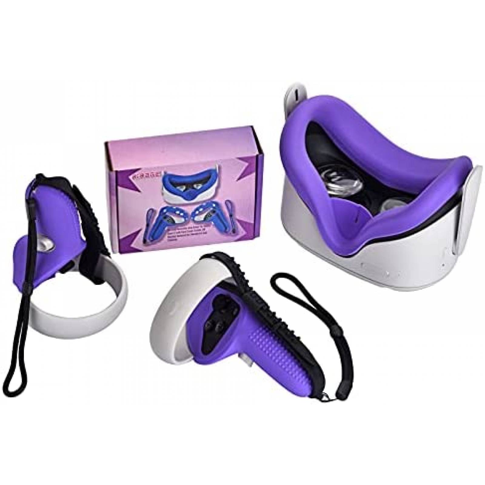 Protector de Silicón XIAOGE para Oculus Quest 2 -Morado