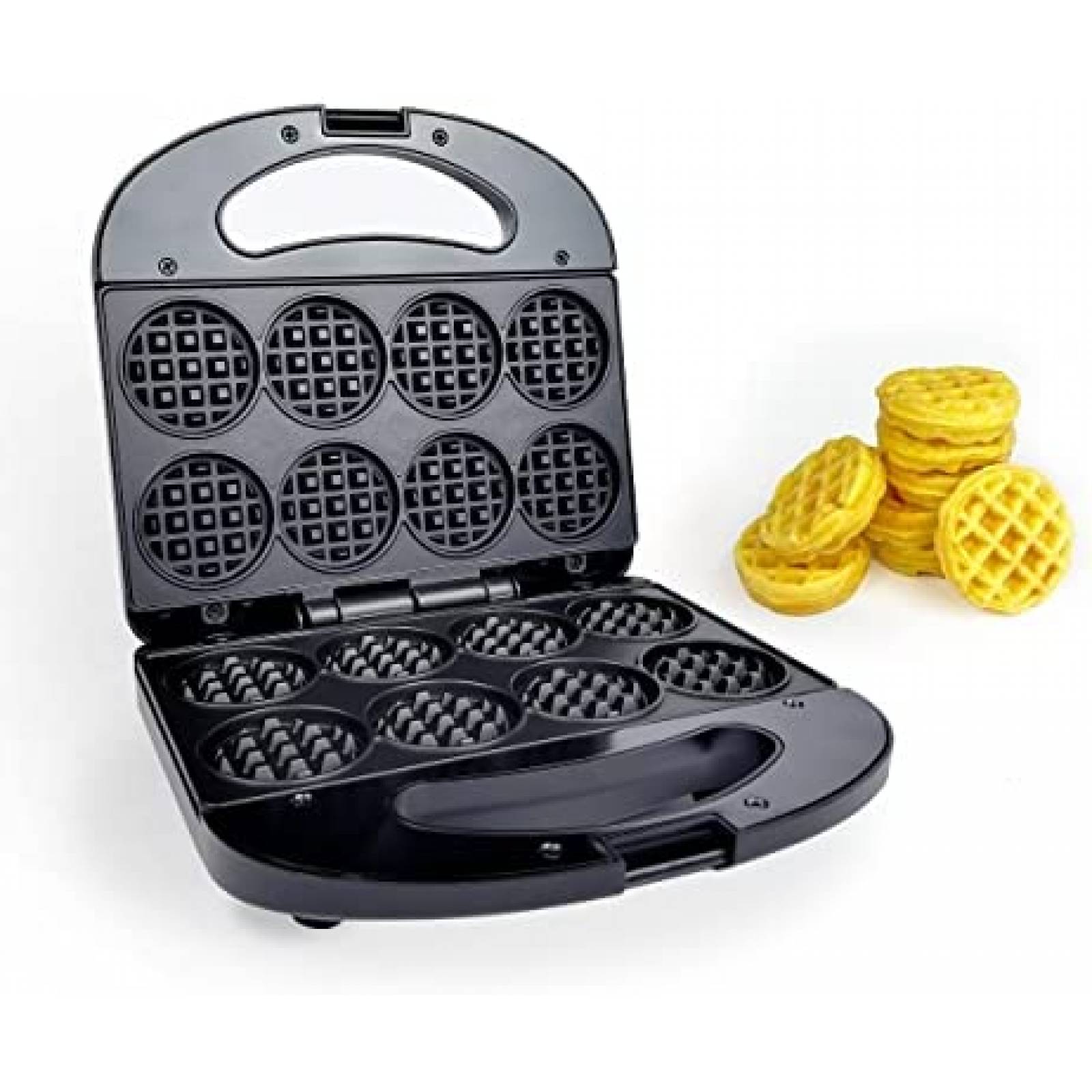Wafflera FineMade para 8 Mini Waffles para Niño -Negro