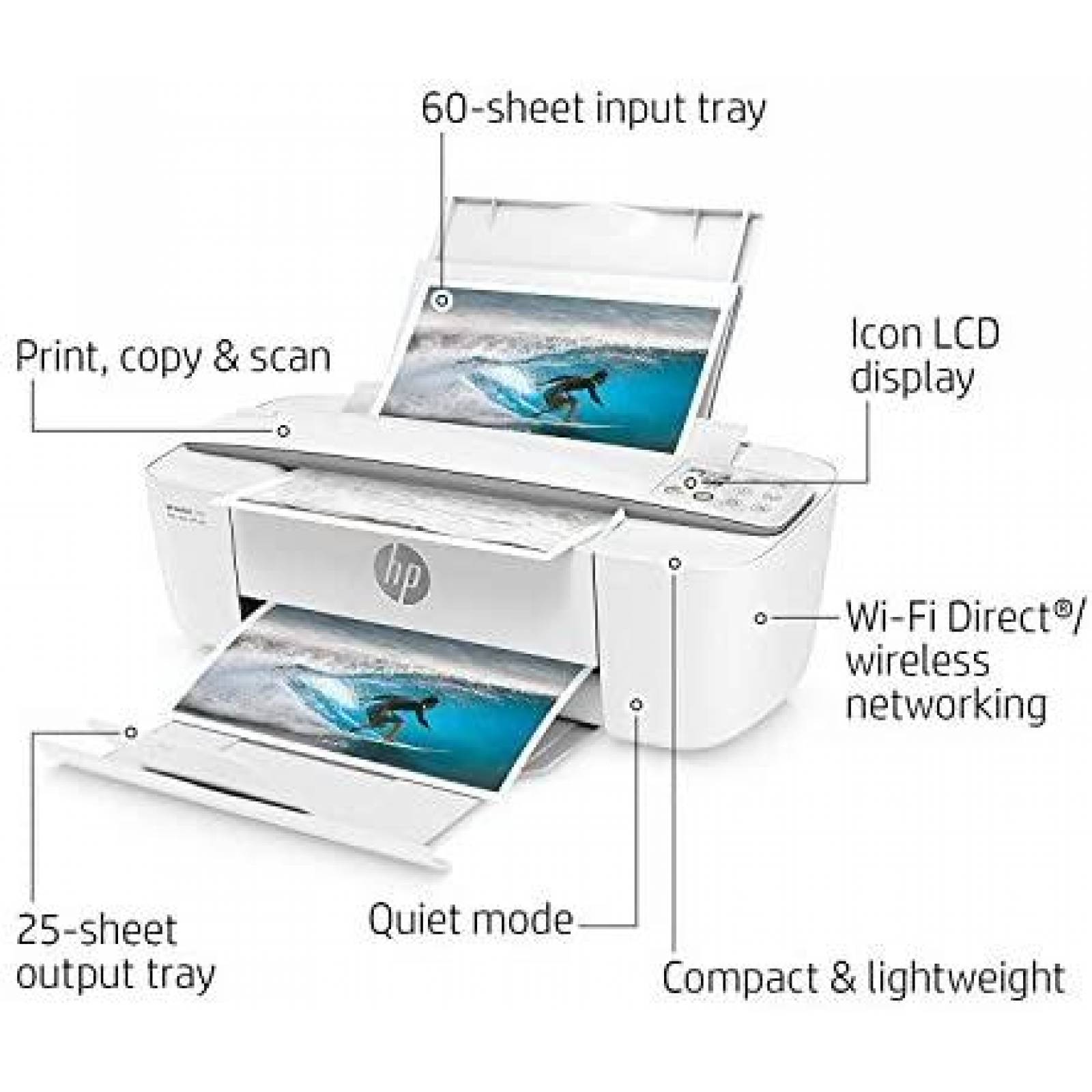 Impresora HP DeskJet 3755 Multifuncion Impresion Inalambrica