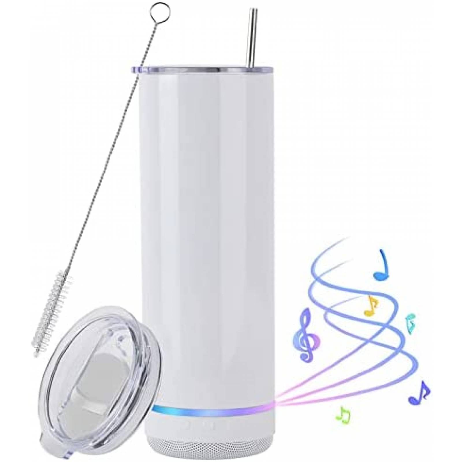 Termo con Bocina INSTOME 600ml con Popote Acero Inoxidable