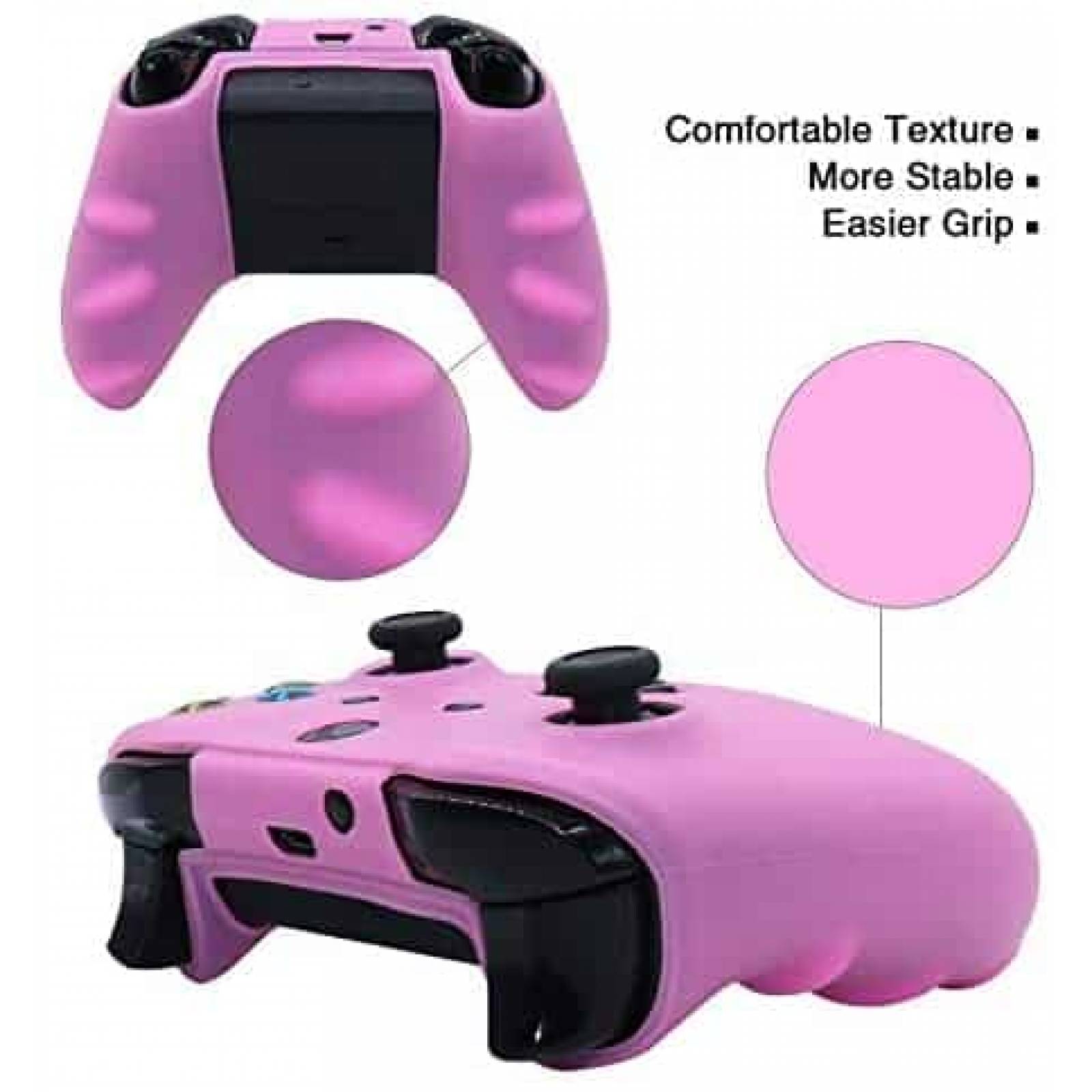 Cubierta control Xbox One S/X HLRAO de silicon -Rosa