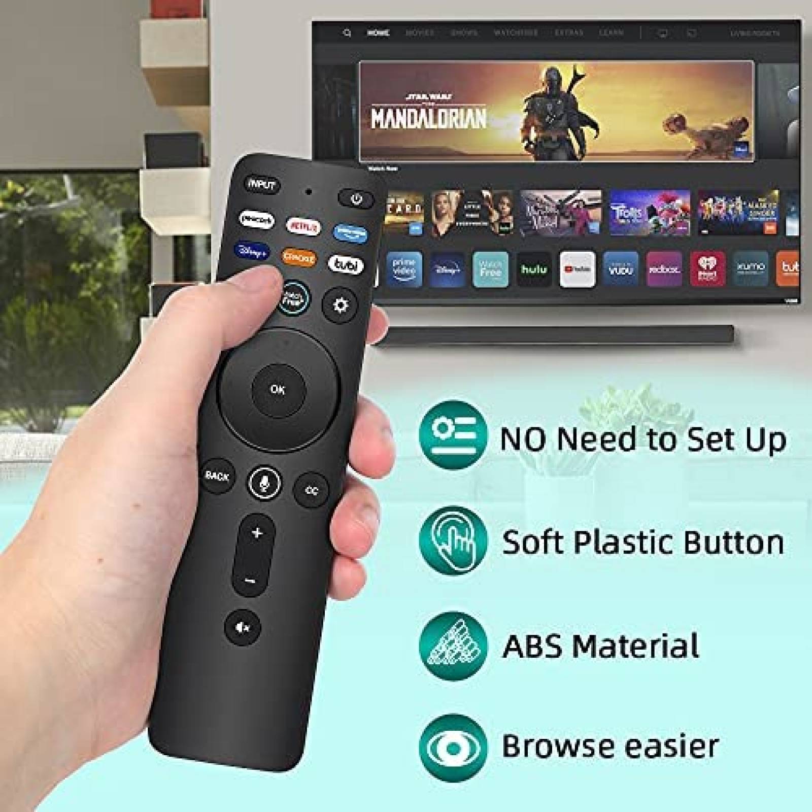 Control television VIZIO Semote XRT-260 bateria AAA -Negro