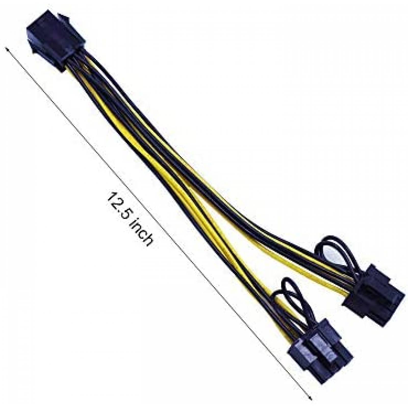 Adaptador Endless 6 Pzs PCIE 6 a 8 Pines Hembra-Macho -Negro