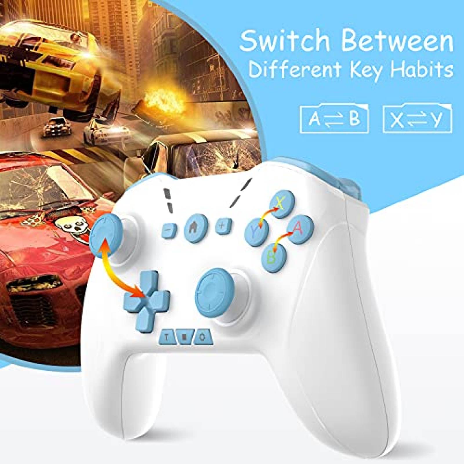 Control Gaming UNIHOW Nintendo Switch Inalambrico Bluetooth