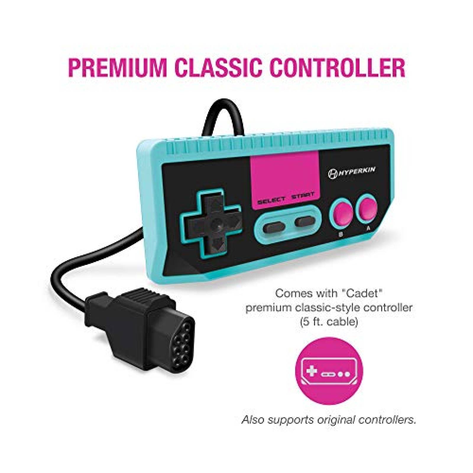 Consola de juegos Hyperkin RetroN 1 AV para NES -Azul