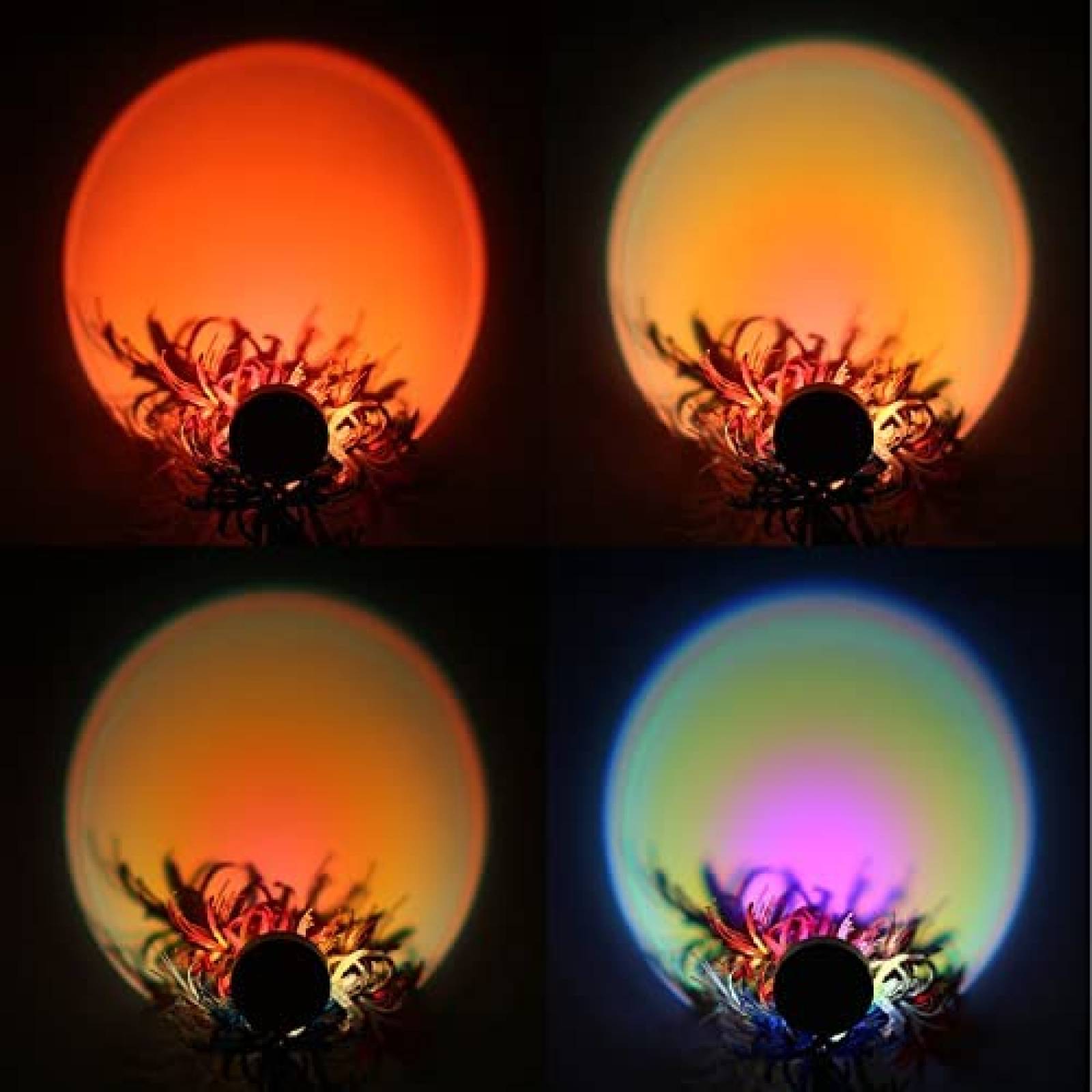 Lampara Proyector RUIDU de 16 Colores RGB + Control -Blanco