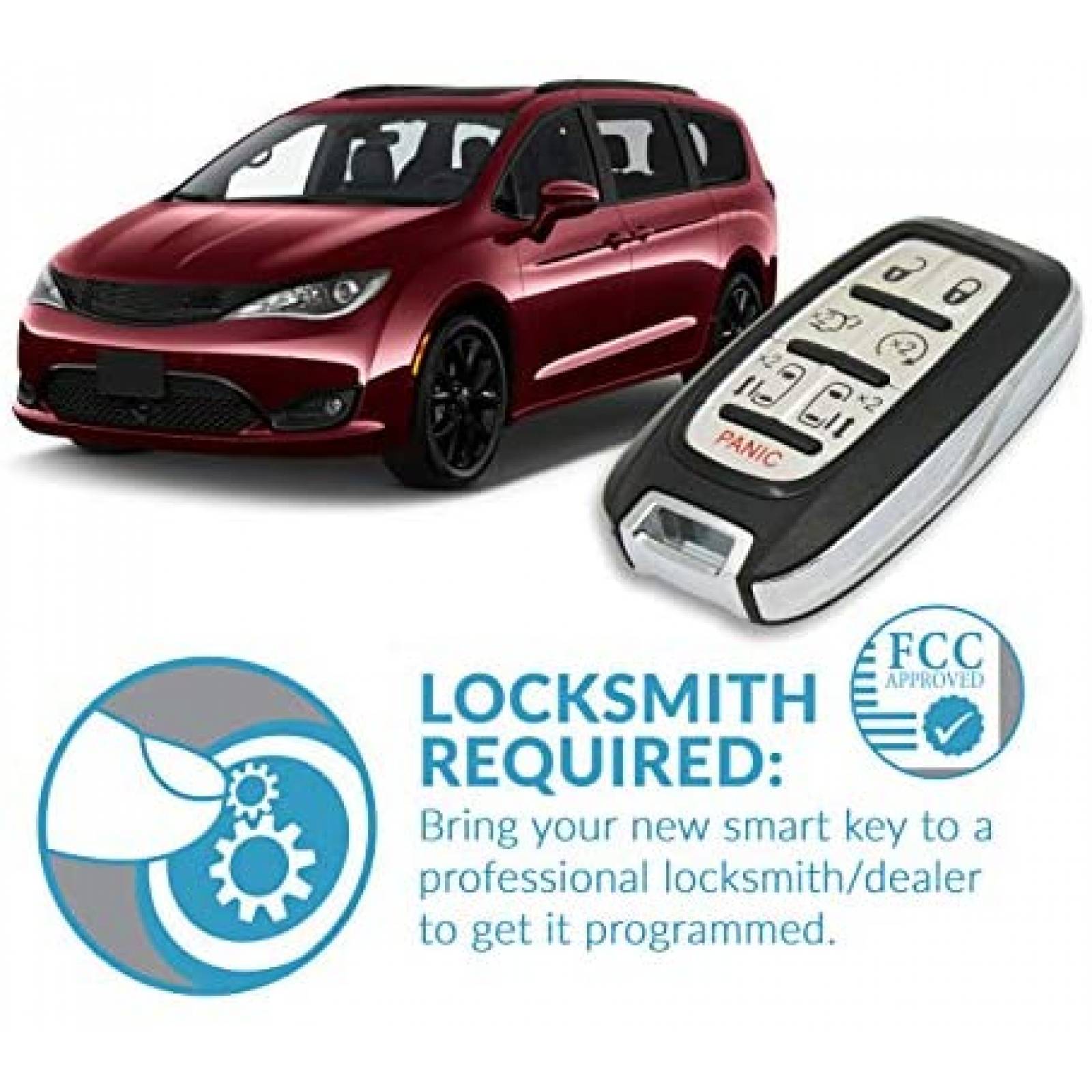 Control de Seguridad para Auto Keyless2Go c/7 Botones -Negro