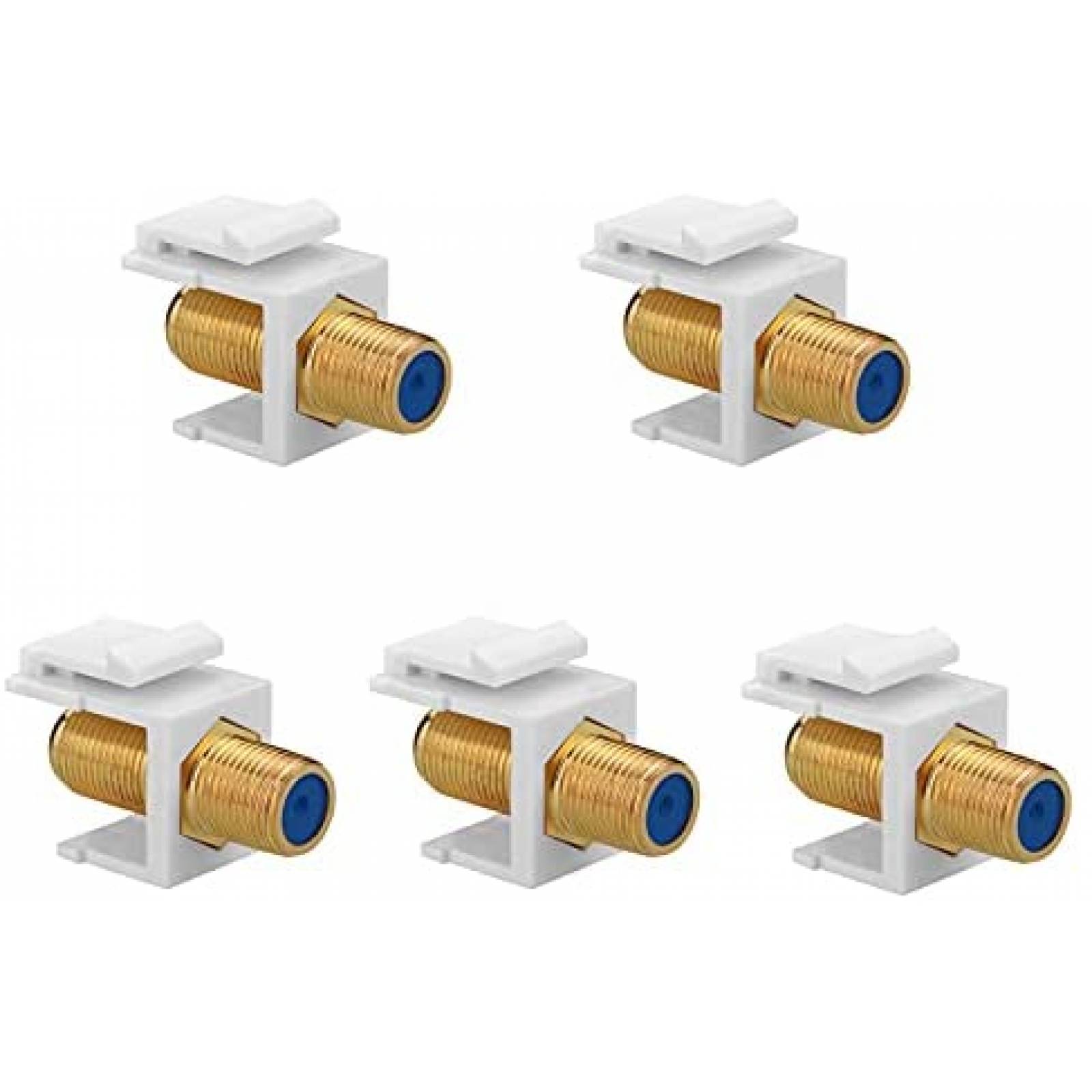 Paquete Conectores Keystone Borsuer 5pzas Tipo F RG6 Coaxial