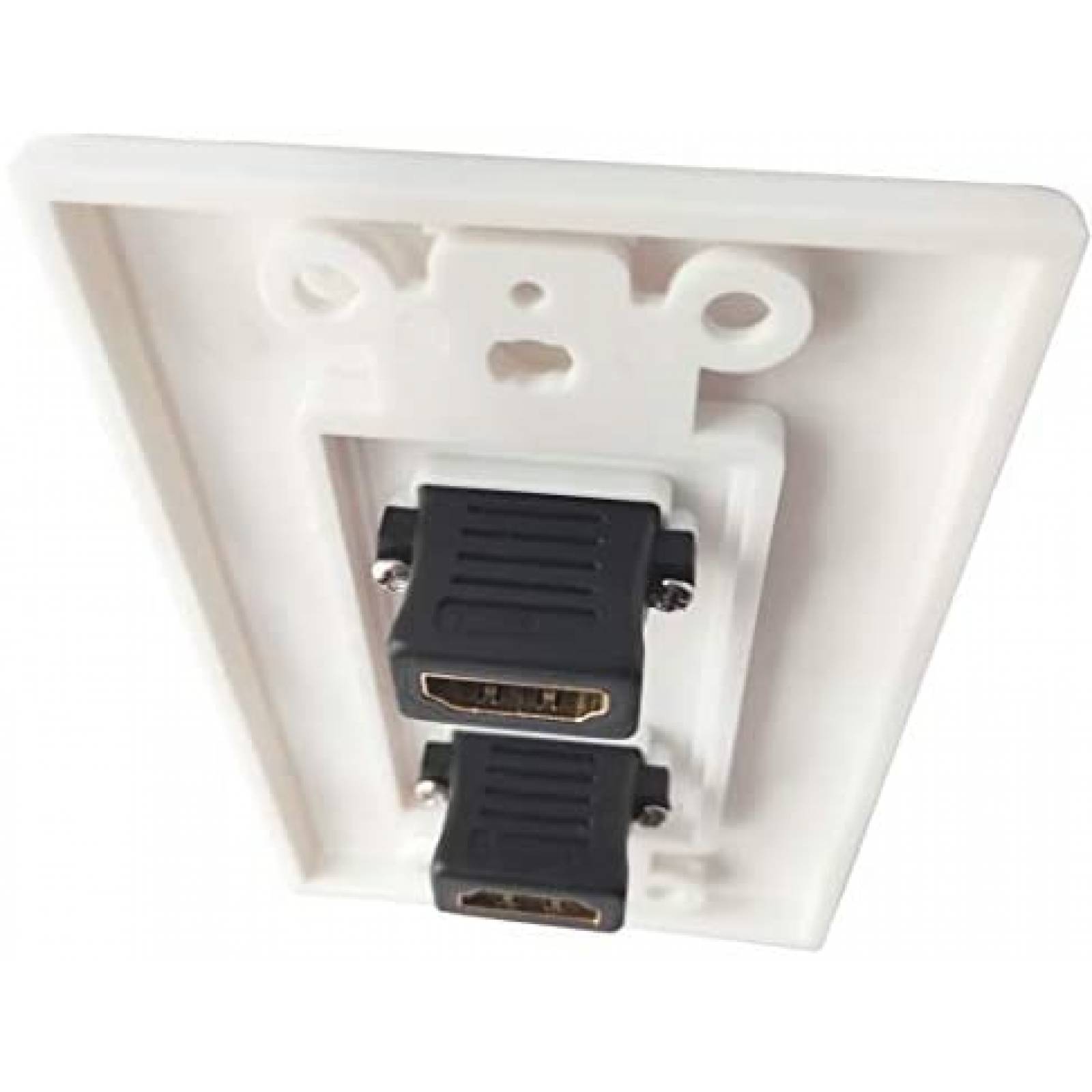 Placa de Conexion de Pared Bealuffe de HDMI Dual -Blanco Placa de Conexion de Pared Bealuffe de HDMI Dual -Blanco