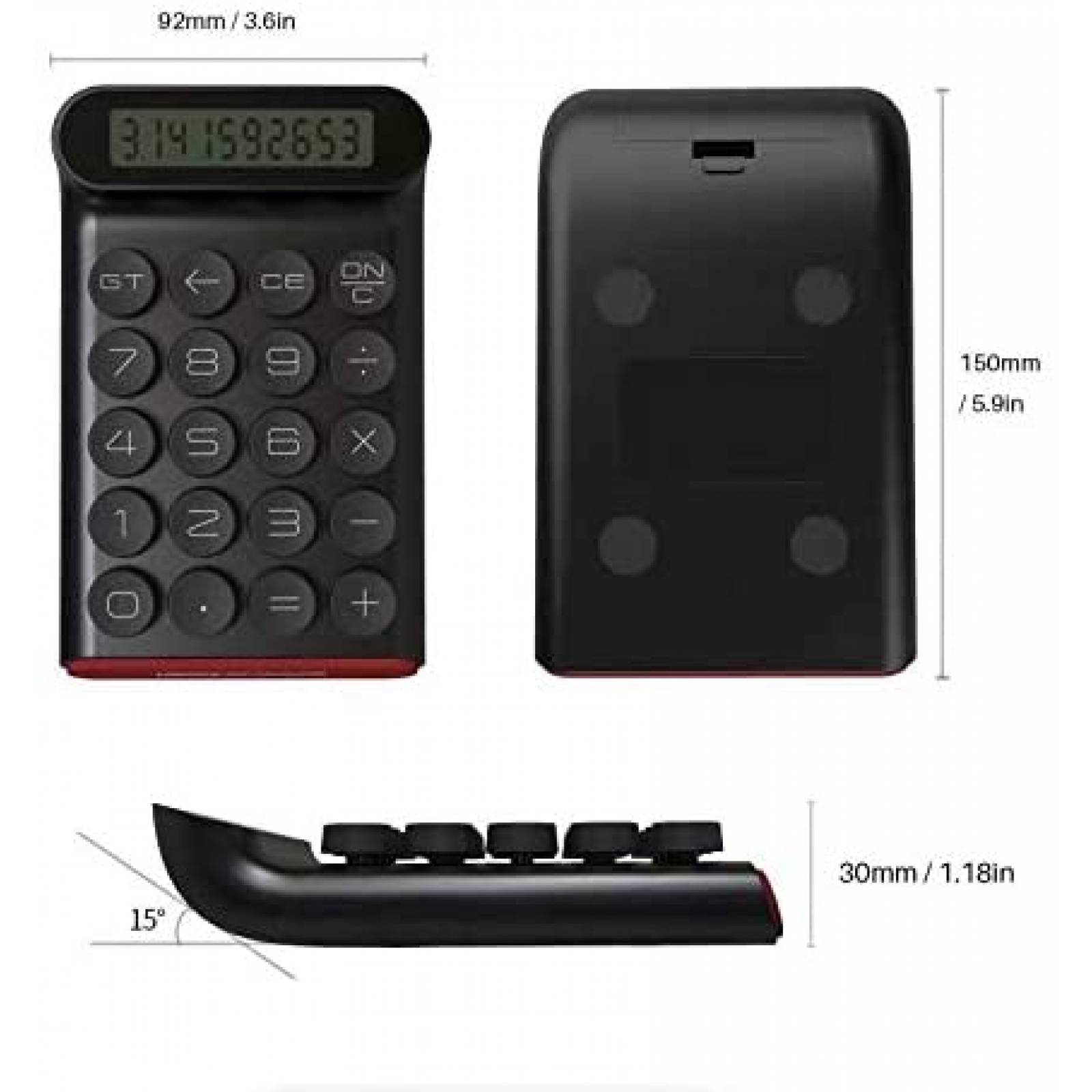 Calculadora LOCOCK Mecanica Oficina Basica LCD -Negro