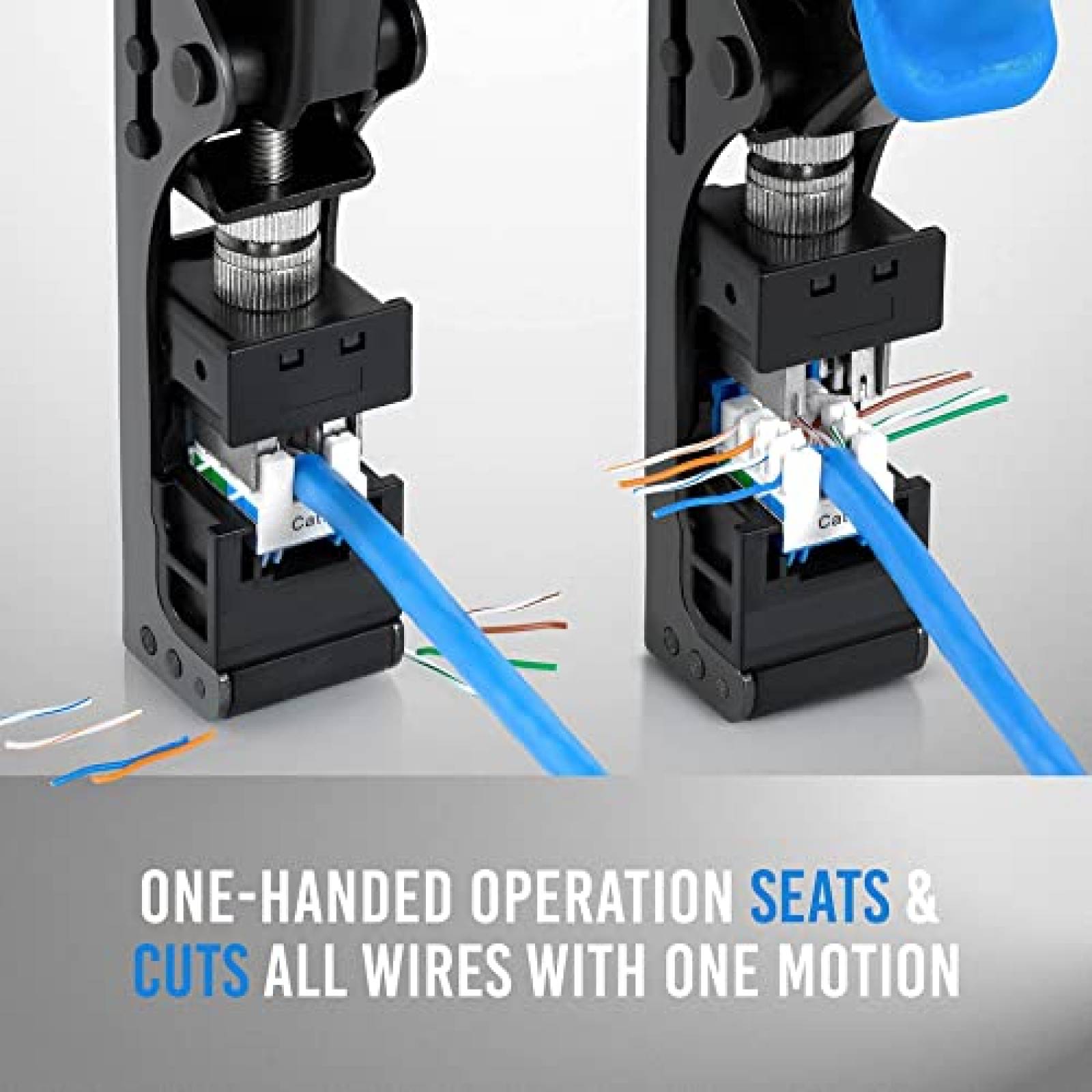 Pinza Ponchadora EMS Cat5e Conector Hembra RJ45 - Azul