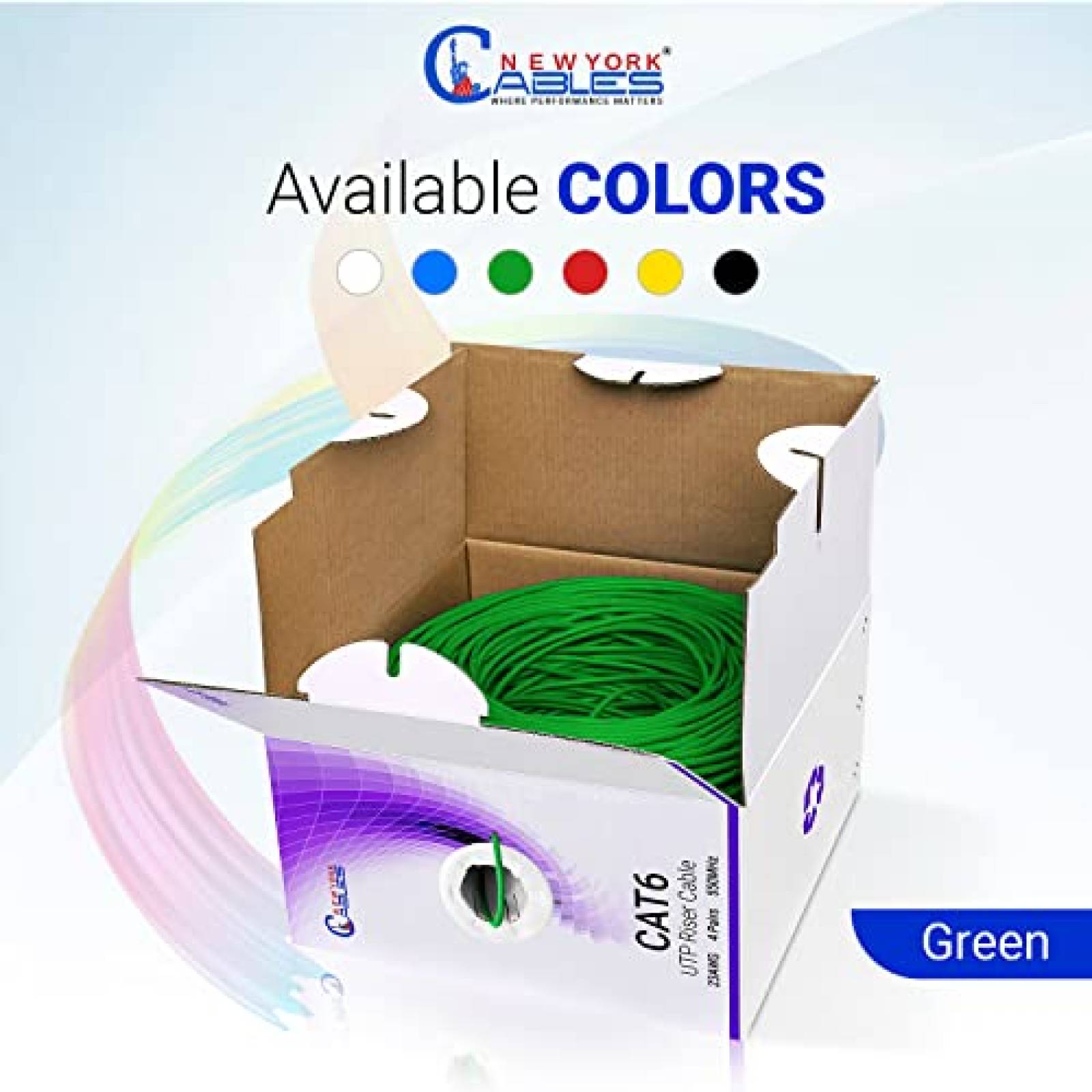 Cable Ethernet Newyork Cables Cat6 Riser UTP 300m 23 AWG