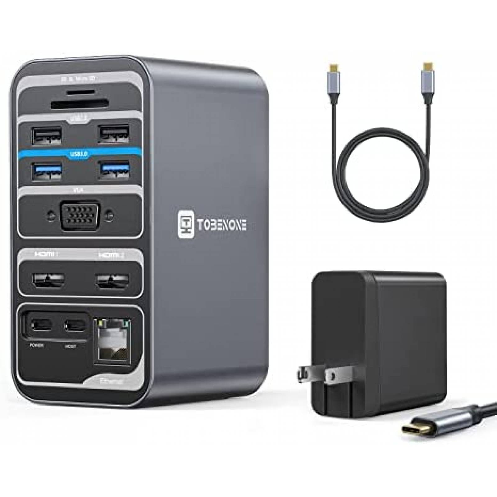 Docking Station TOBENONE UDS 19 15 en 1 HDMI VGA LAN SD -G