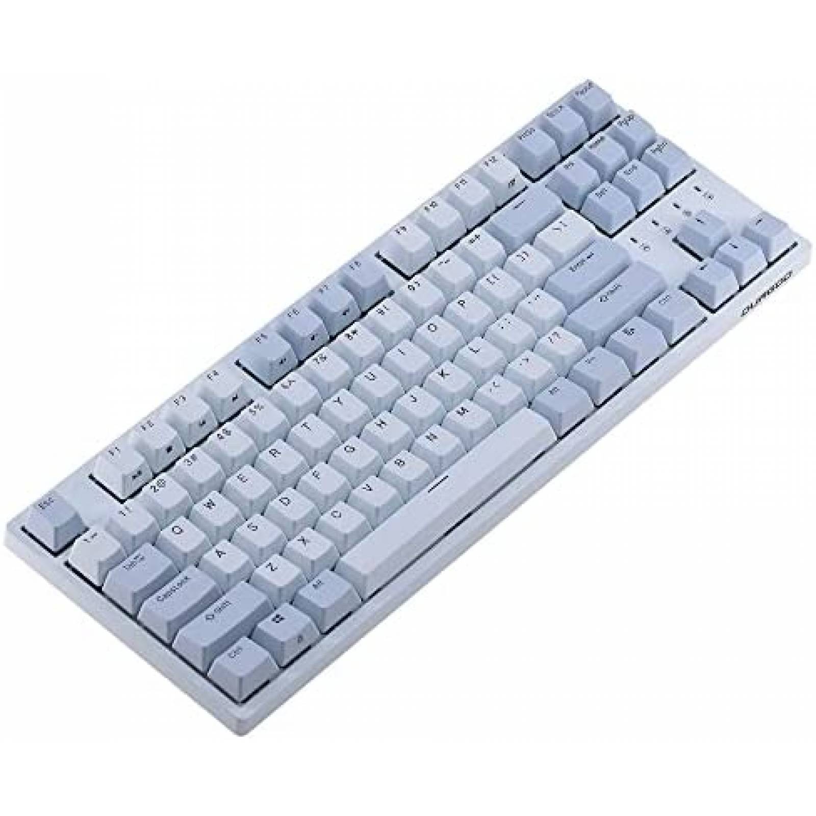 Teclado DURGOD Mecanico Ergonomico Retroiluminado -Blanco