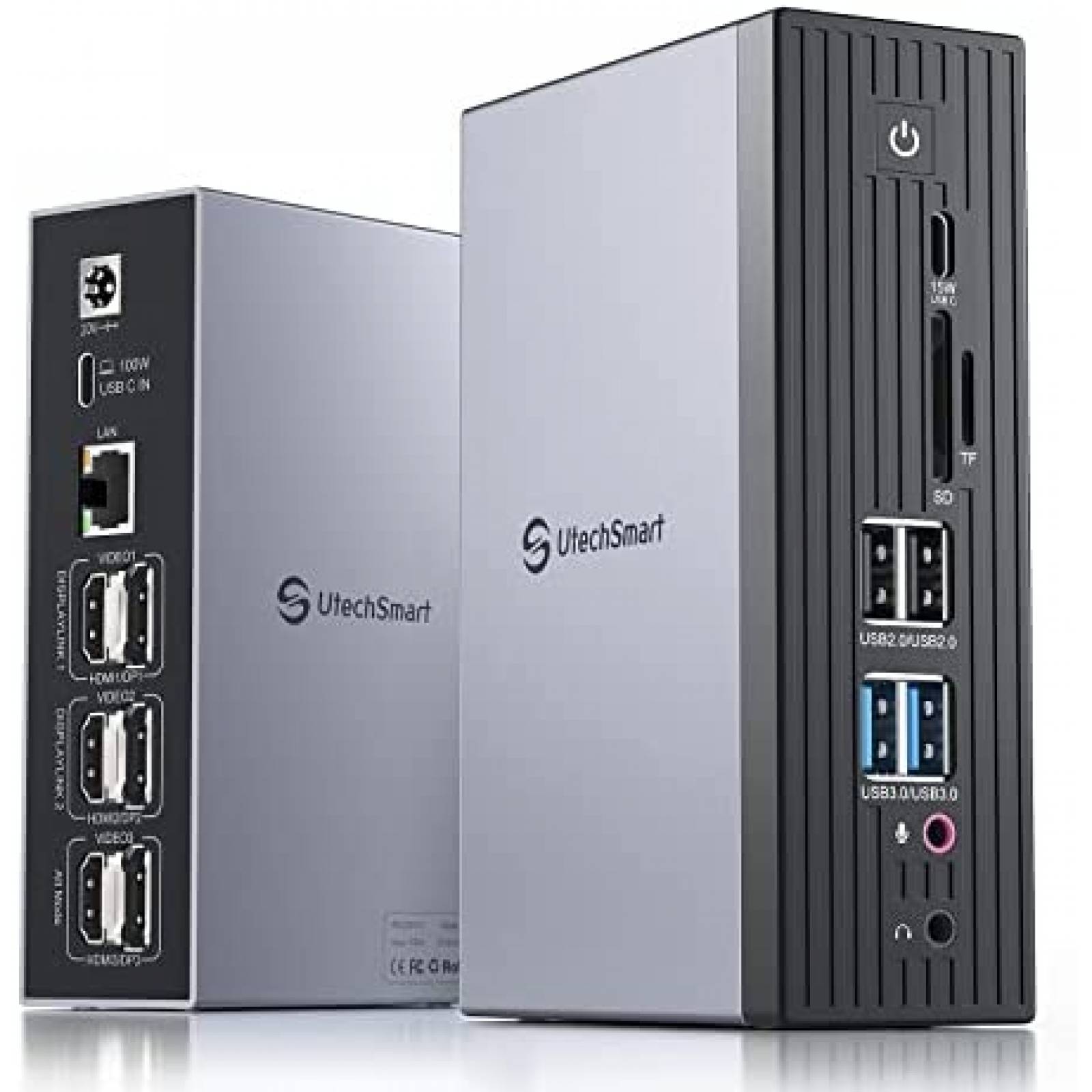 Docking Station UtechSmart D6919 18 en 1 HDMI DP LAN 100W -G