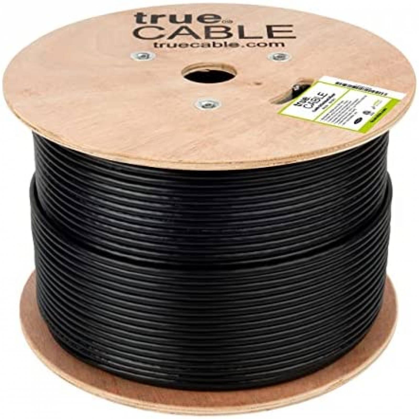 Cable Ethernet trueCABLE Cat6 23AWG 550Mhz 304.8 Mts. -Negro