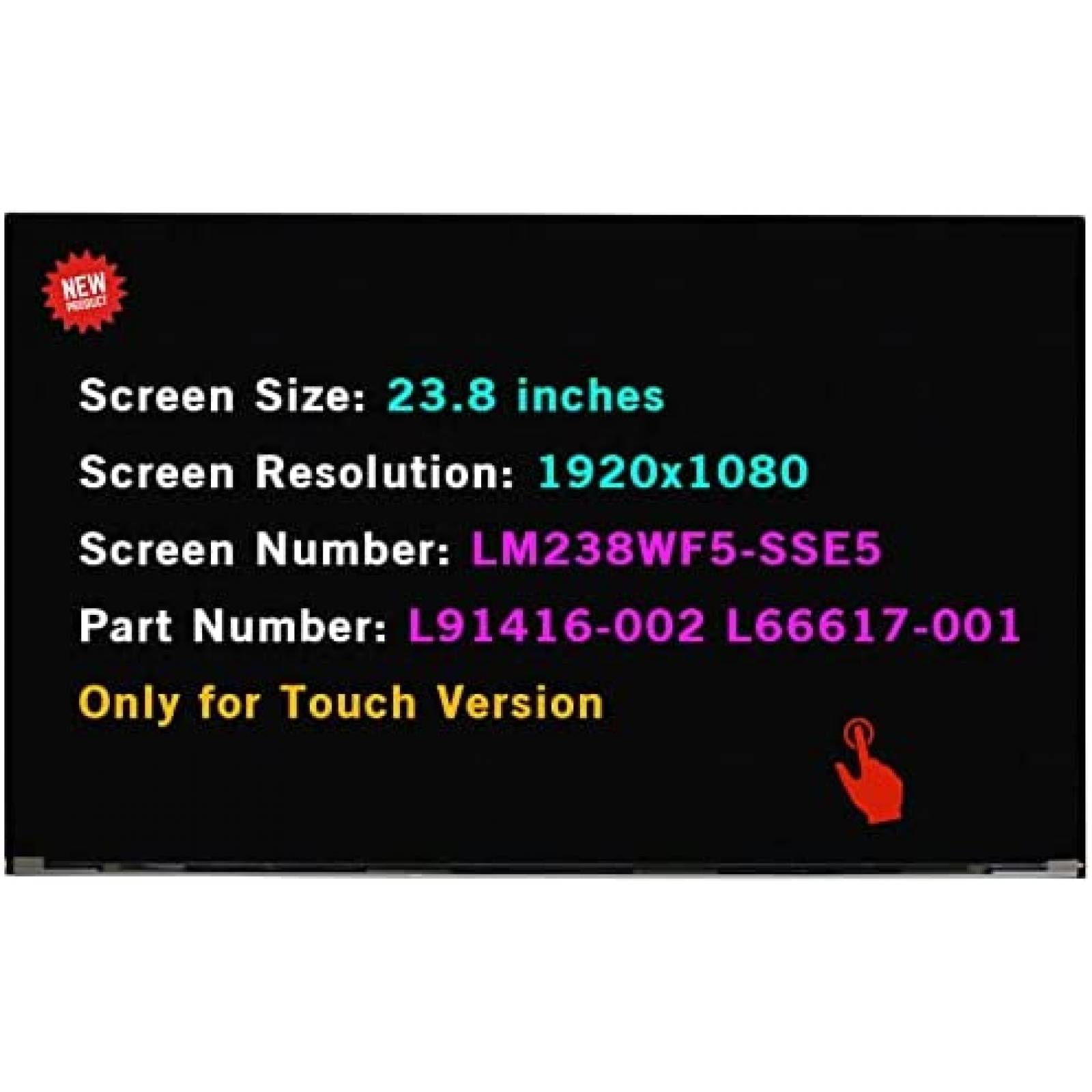 Pantalla LCD De Reemplazo BTSELSS 23.8'' Para LM238WF5