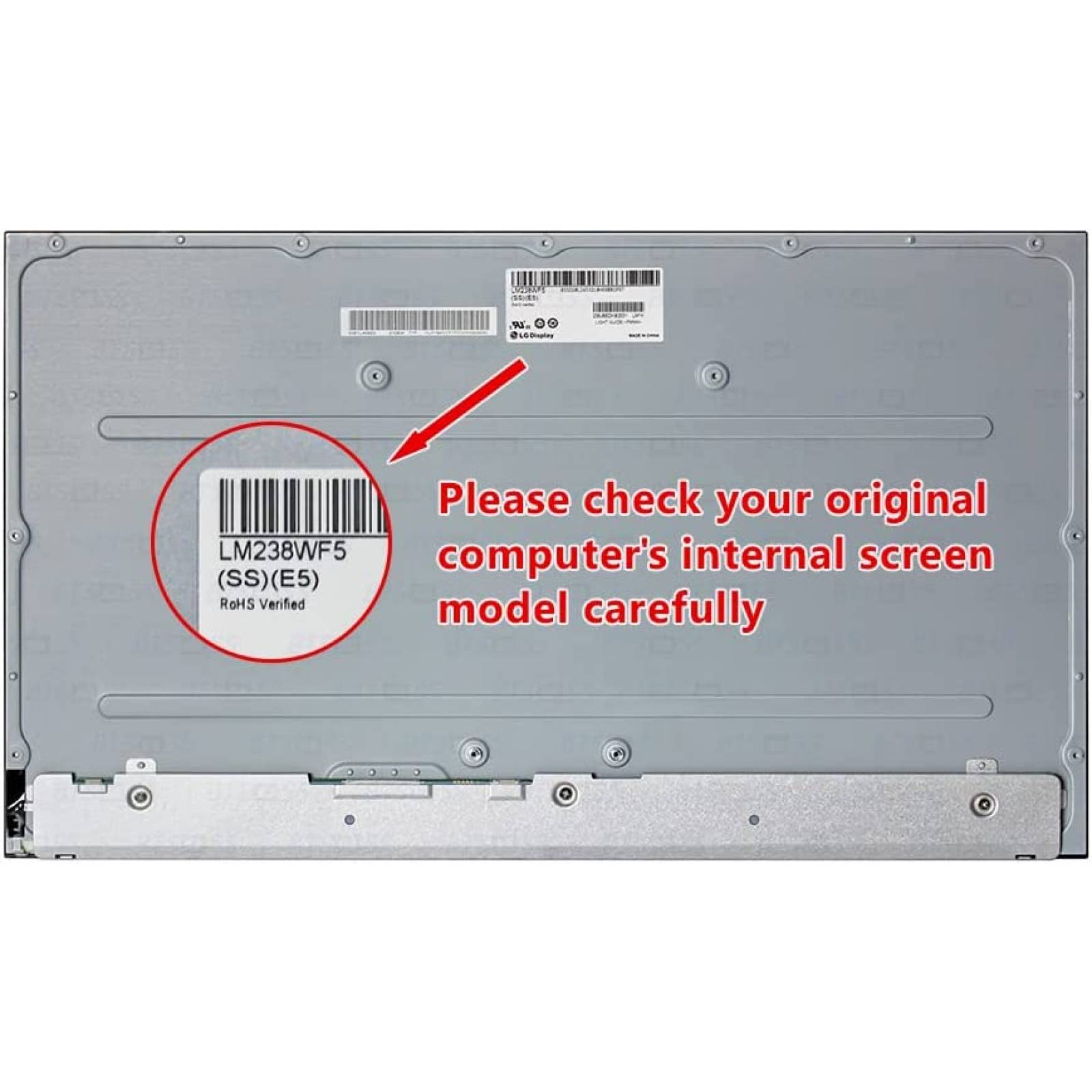 Pantalla LCD De Reemplazo BTSELSS 23.8'' Para LM238WF5