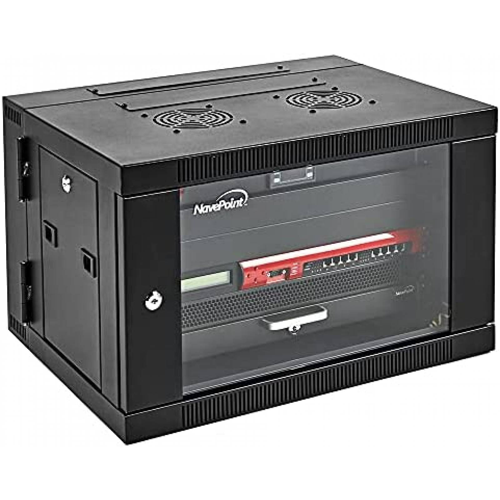 Gabinete de Red NavePoint 9U 550 mm de Profundidad -Negro