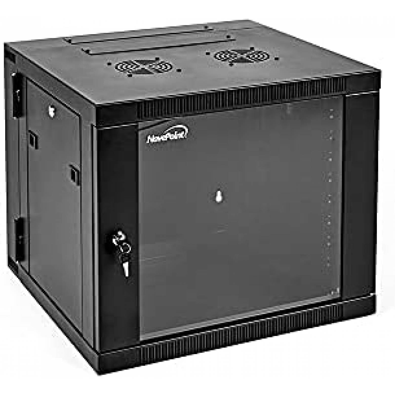 Gabinete de Red NavePoint 9U 650 mm de Profundidad -Negro