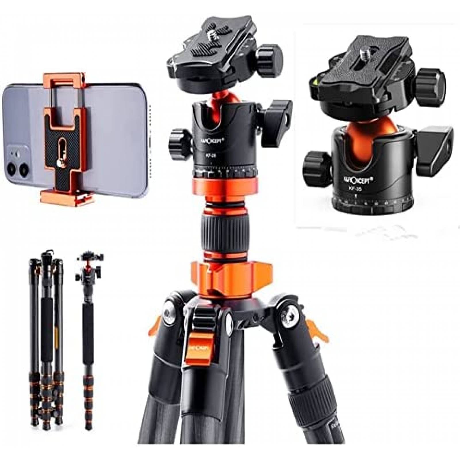 Tripode de Camara K&F Concept Para DSLR de Fibra de Carbono