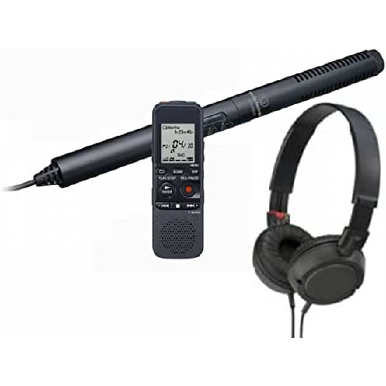 Microfono Spy-MAX Sound Pro 3 con Garabdora/Audifonos -Negro